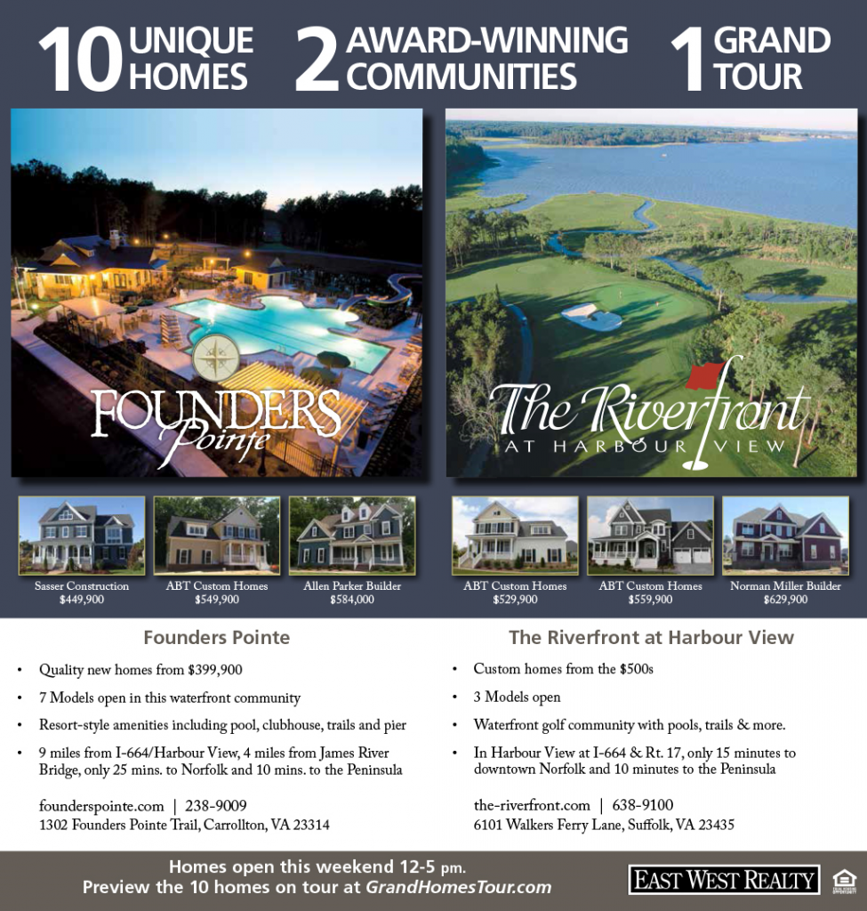 Tour 10 New Homes This Weekend in Founders Pointe and The Riverfront ...